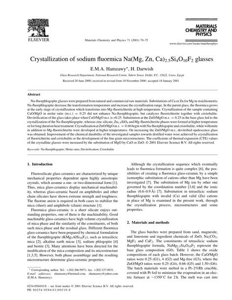 Pdf Structure And Crystallization Of Boron Containing Sodium