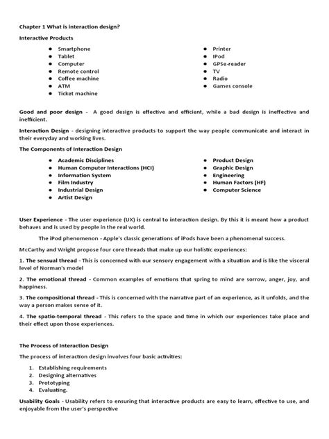 Human Computer Interaction Reviewer Pdf Graphical User Interfaces