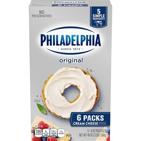 Kraft Philadelphia Cream Cheese 8 Oz Pkg 6 Ct