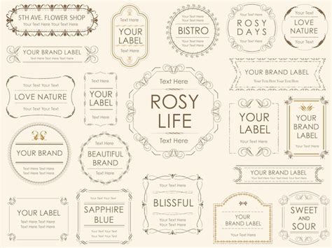 Premium Vector A Set Of Assorted Labels