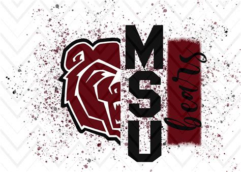 Missouri State University Bears Jpeg Sublimation Design Etsy