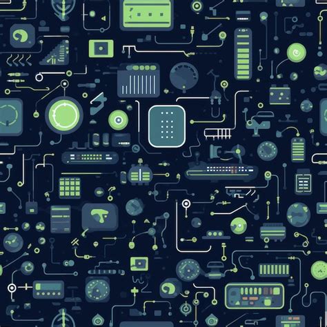 Premium Ai Image Technology Devices Innovation Seamless Pattern