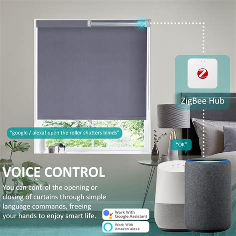 Tuya Zigbee Ac Smart Motorized Roller Blinds Tubular Motor Shutter