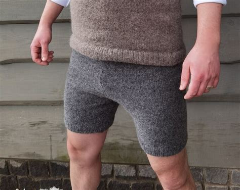 Wool Men Shorts Merino Wool Shorts Hand Knitted Shorts Unisex