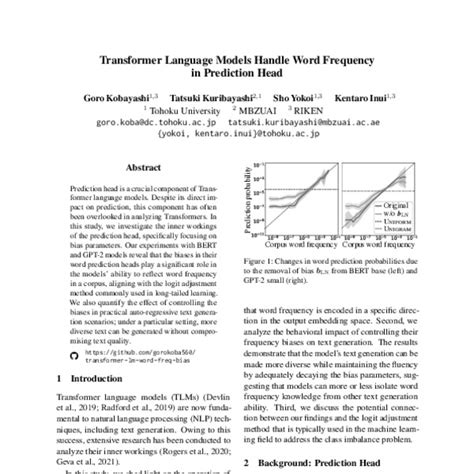 Transformer Language Models Handle Word Frequency In Prediction Head ACL Anthology