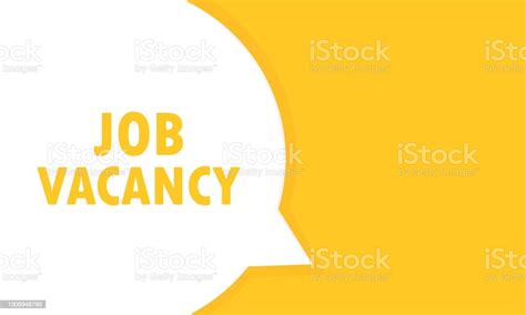 작업 공석 포스트 연설 거품 배너 비즈니스 마케팅 및 광고에 사용할 수 있습니다 공석 벡터 Eps 10 흰색 배경에 격리 인적