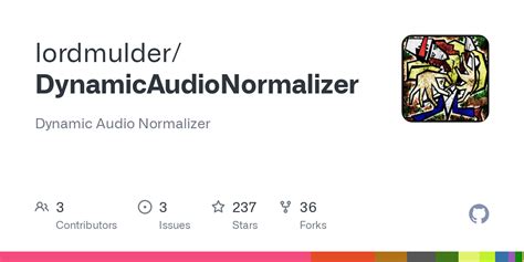 GitHub Lordmulder DynamicAudioNormalizer Dynamic Audio Normalizer