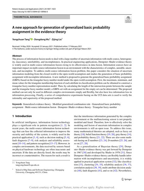 A New Approach For Generation Of Generalized Basic Probability Assignment In The Evidence Theory
