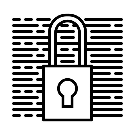 Encryption Cyber Security Icon In Line Style 32858134 Vector Art At Vecteezy