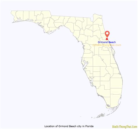 Map Of Ormond Beach City Thong Thai Real