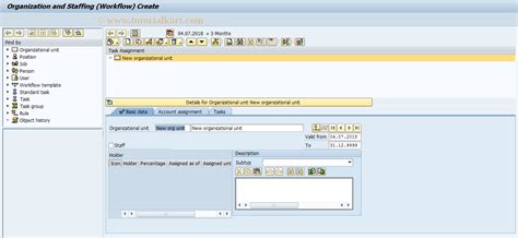 Ppocw Sap Tcode Create Organizational And Staffing Wf