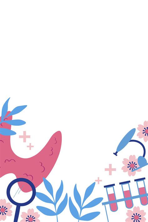 Background Illustration World Thyroid Day 25 May Drawn Cartoon Style Thyroid Gland Microscope