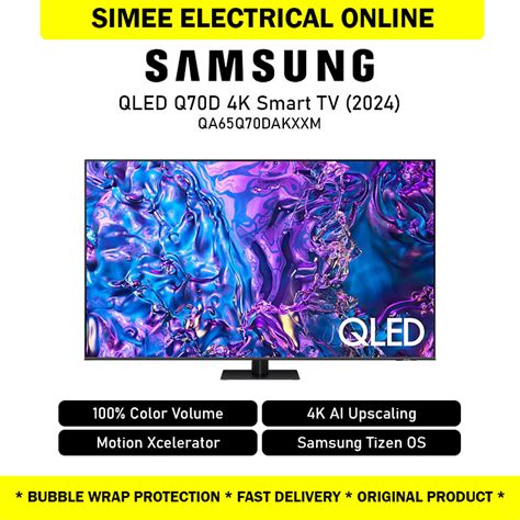 Samsung 65 Inch Q70d Qled 4k Smart Tv With 120hz 100 Colour Volume