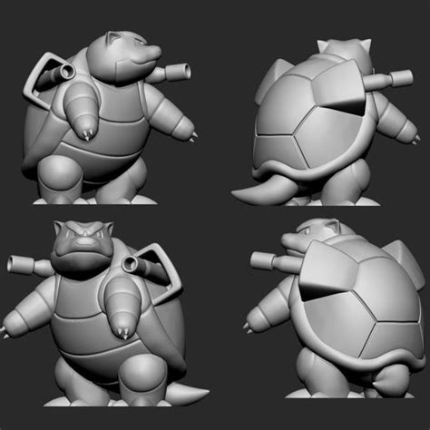 🐉 Pokemon Blastoise With 2 Poses・ Stl File For 3d Printing・cults