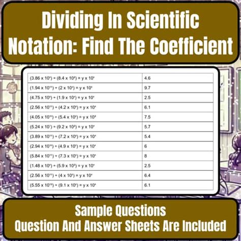 Dividing In Scientific Notation Find The Coefficient Pixel Art P0023