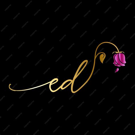Premium Vector Ed Monogram Logotype For Celebration Wedding