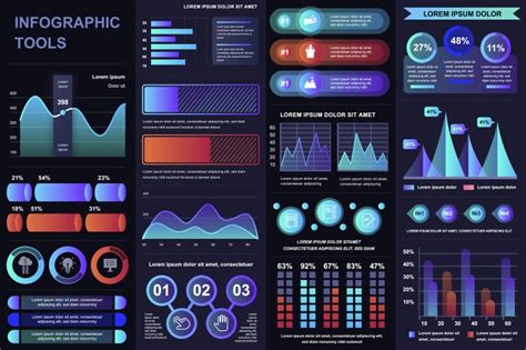 Infographic Tools Ui Elements Kit Royalty Free Vector Image