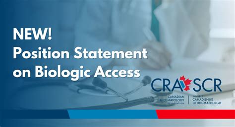 📣new Cra Position Statement On Biologic Access We Are Pleased To Share A New Canadian