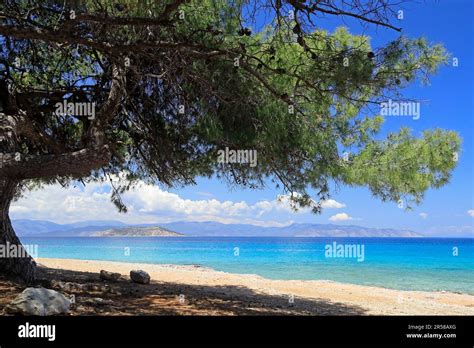 Beautiful Dragonera Beach Agistri Island Saronic Gulf Greece Taken