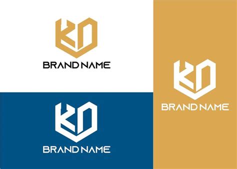 Premium Vector Modern Monogram Initial Letter Kd Logo Design Template