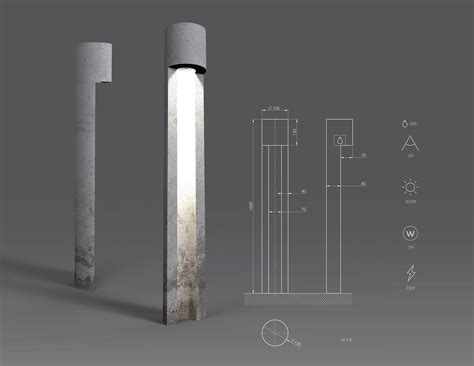 Concrete Outdoor Light Pole On Behance