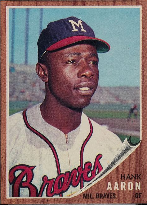 7 Hank Aaron Baseball Cards Auction Block Home Runs