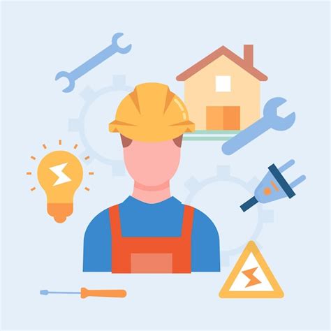 Engineer In Construction Hat Premium Vector