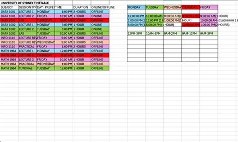 Thoughts On My Semester 2 Advanced Computing Timetable Rusyd