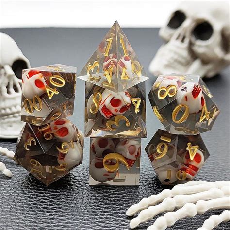 Mini Skulls Resin Dice Set Tabletop Rpg Dice Sets The Nerd Collective