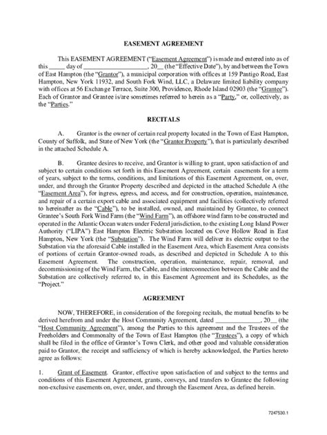 Fillable Online Easement Agreement Sample Clauses Law Insiderways To Legally Terminate Real