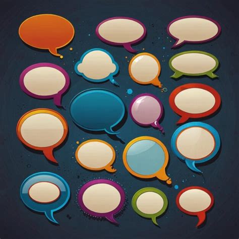 A Series Of Speech Bubbles With The Word Bubble On The Bottom Premium