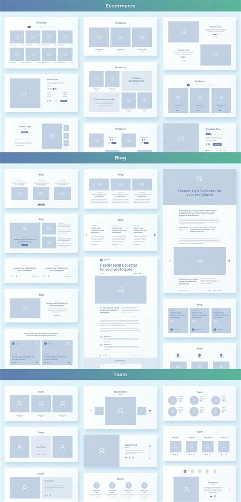 Collector Wireframe Web Kit Adobe Xd On Behance Wireframe Web Web Layout Design Website