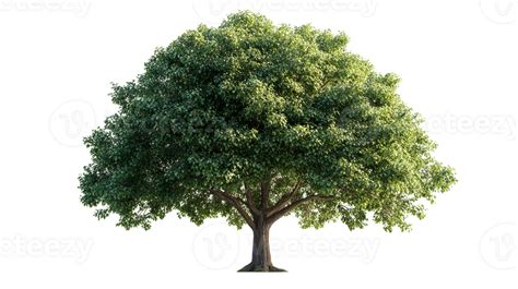 Large Green Tree With Wide Canopy And Strong Trunk 62807934 Png