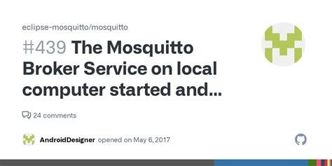 The Mosquitto Broker Service On Local Computer Started And Then Stopped