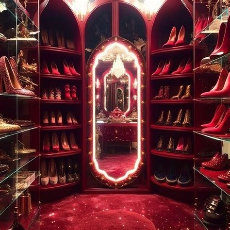 Dark Hollywood Regency Dream Room Inspiration Red Closet Aesthetic