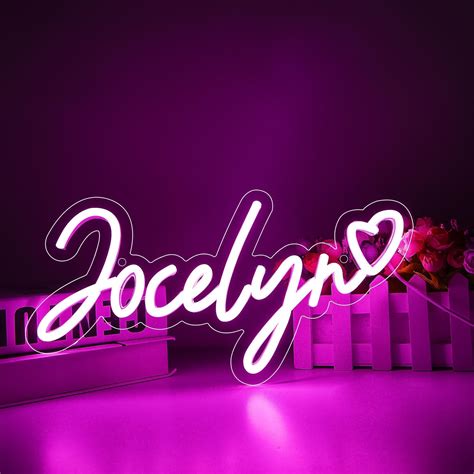 Attneon Jocelyn Name Neon Sign For Wall Decorled Jocelyn
