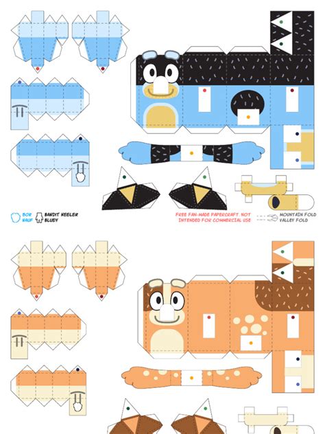 Bluey Papercraft Templates Collection Pdf