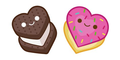 Cute Oreo And Donut Hearts Cursor Custom Cursor
