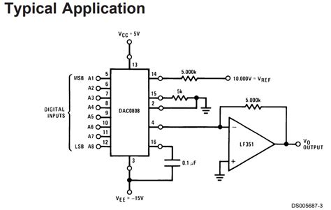 Dac0808lcn 8 Bit Monolithic Digital To Analog Converter Dac Case Dip