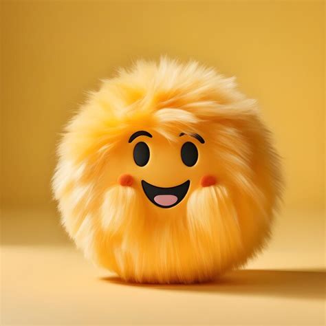 Premium Ai Image Irresistibly Cute Fluffy Emoji Heartwarming Fluffy