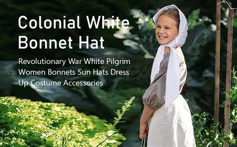 Skeleteen Colonial Pioneer Womens Bonnet Revolutionary
