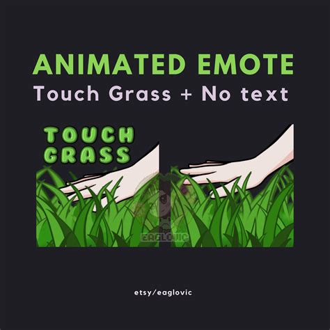 Animated Emote Touch Grass Meme Emote Go Outside Emote Animated