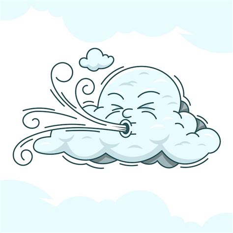 Windy Cloud Cartoon