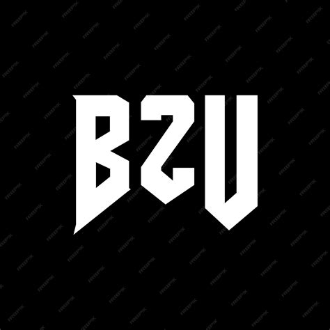 Premium Vector Bzu Letter Logo Design For Technology Company Bzu Logo Design Black And White