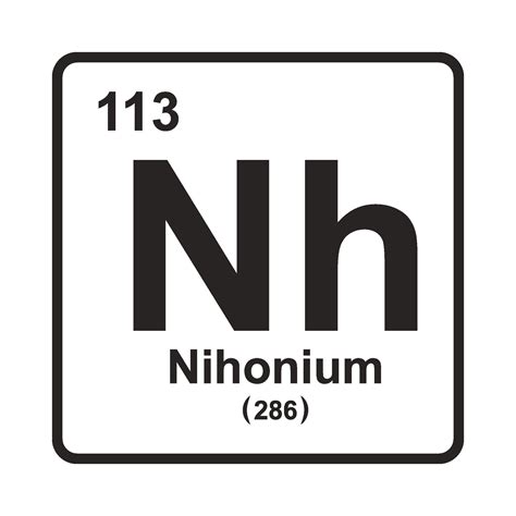Nihonium Element Icon 26260917 Vector Art At Vecteezy