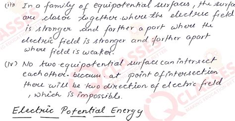Class 12 Isc Physics Important Notes Chapter Electric Potential