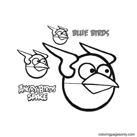 Angry Birds Space Printable Coloring Pages