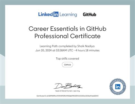 Github Linkedin Career Learningpath Shaik Nadiya