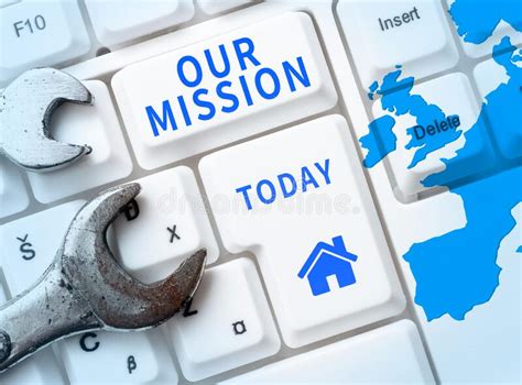 Hand Writing Sign Our Mission Business Overview Tasks Or Schedule We