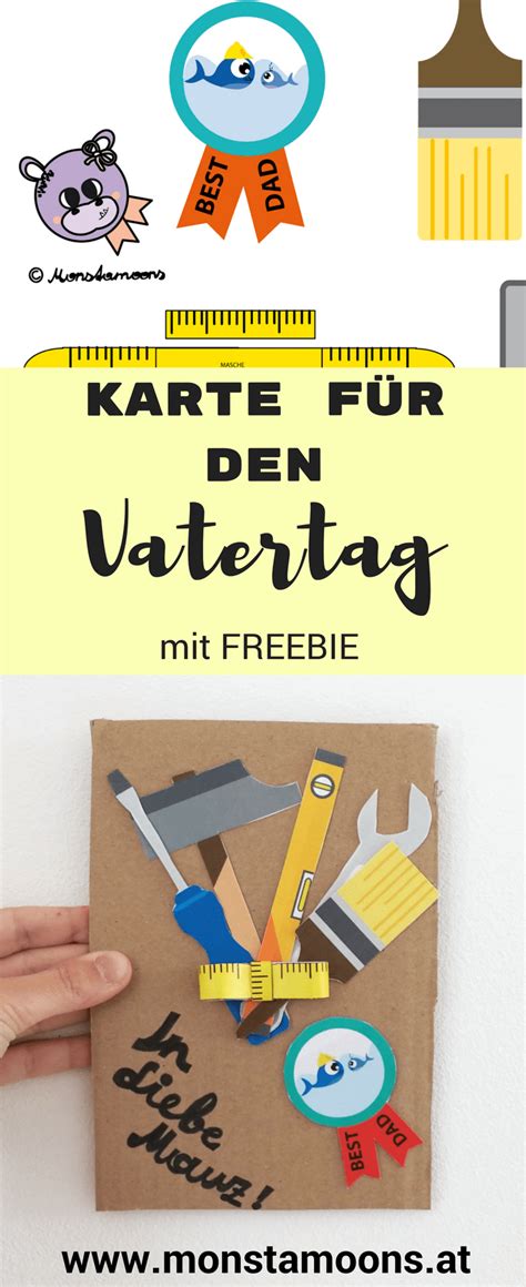 Coole Karte Für Den Vatertag Monstamoons